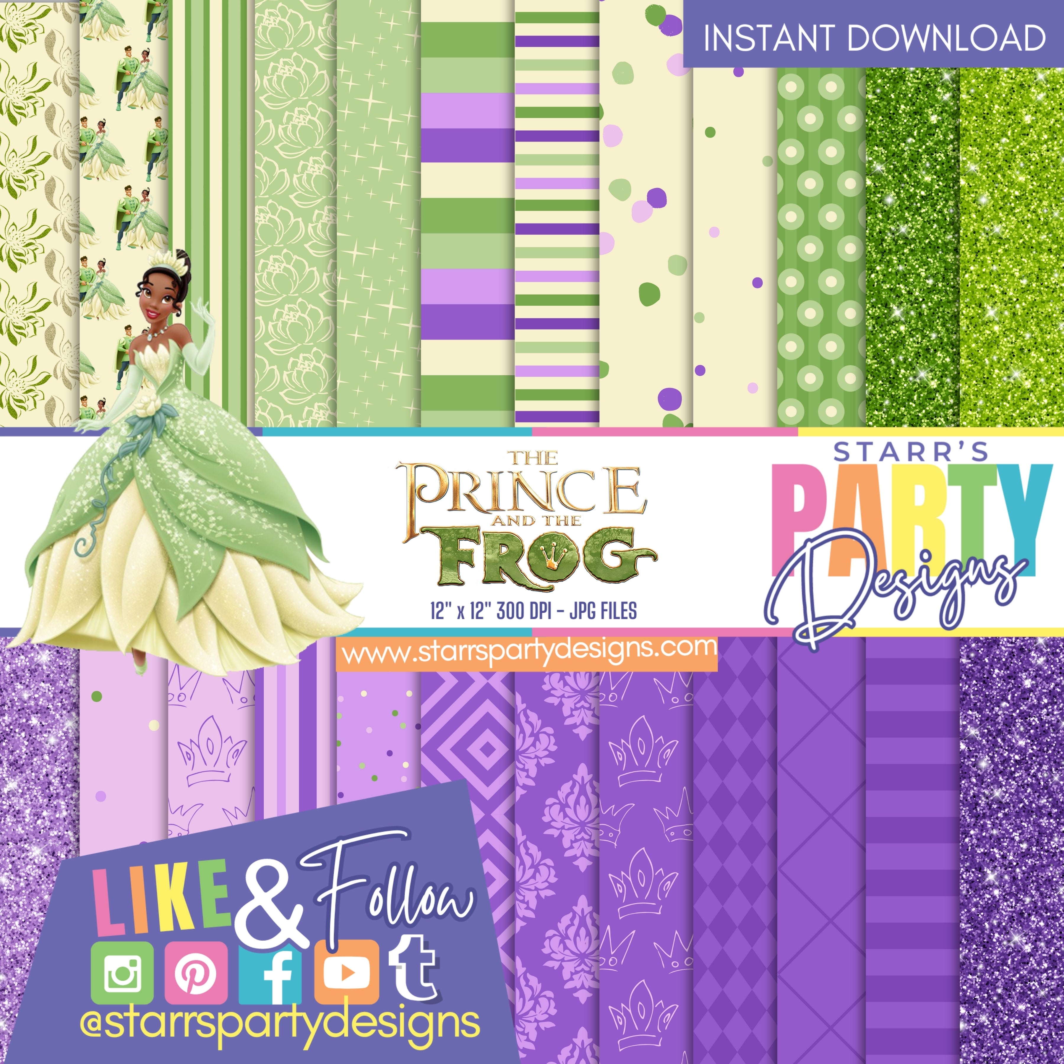 THE PRINCESS AND THE FROG PAPER PACK 1 – Starr's Party Designs