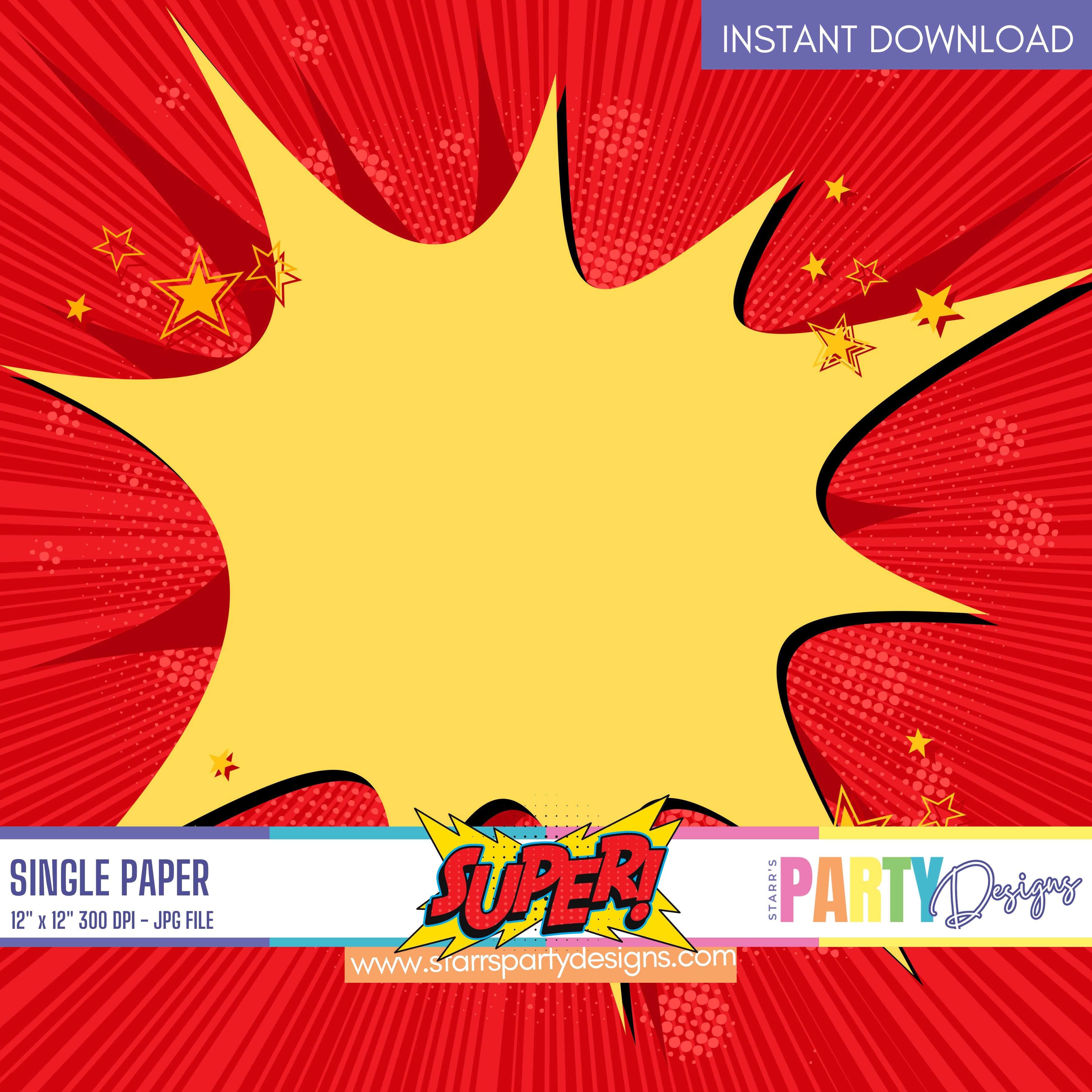 SUPER! DIGITAL PAPER 2 – Starr's Party Designs