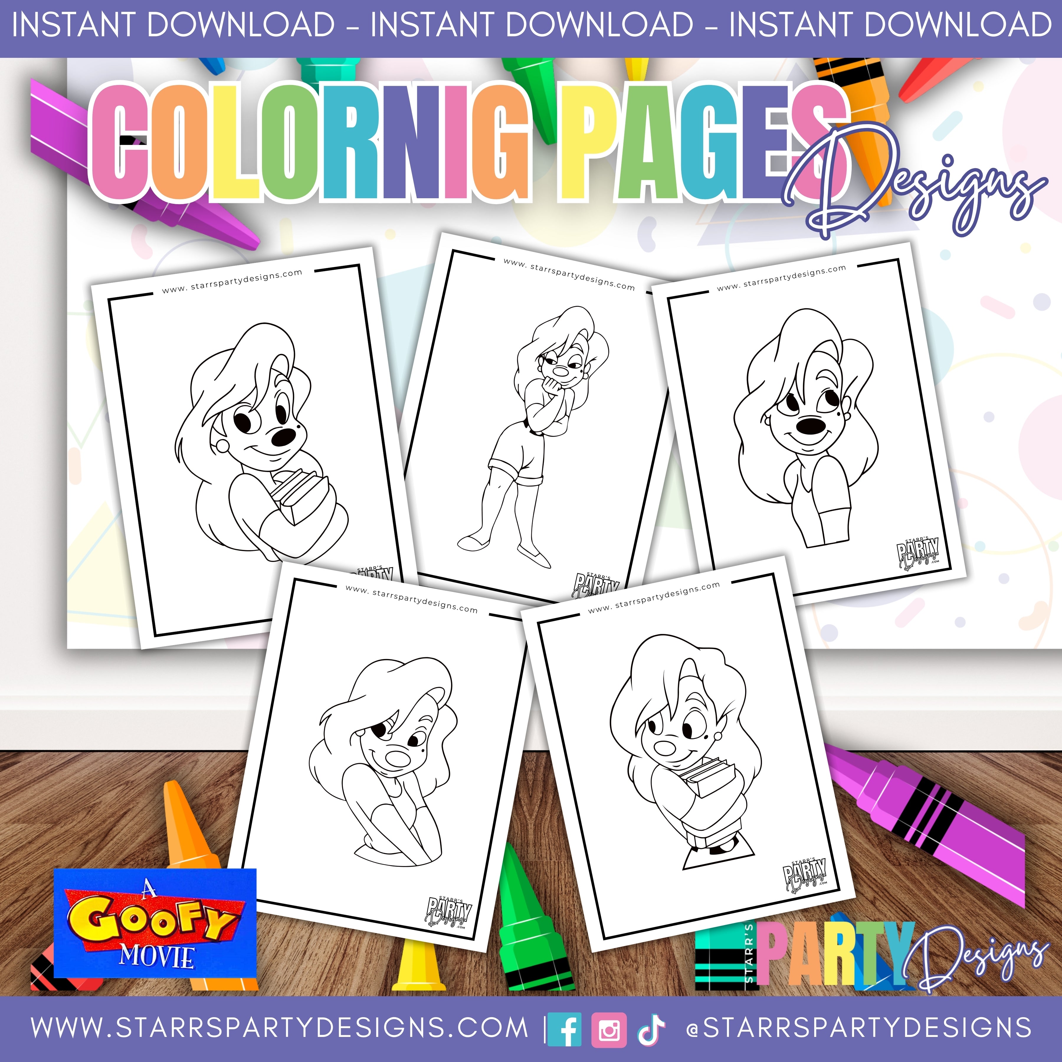 SO ROXANNE COLORING PAGES – Starr's Party Designs