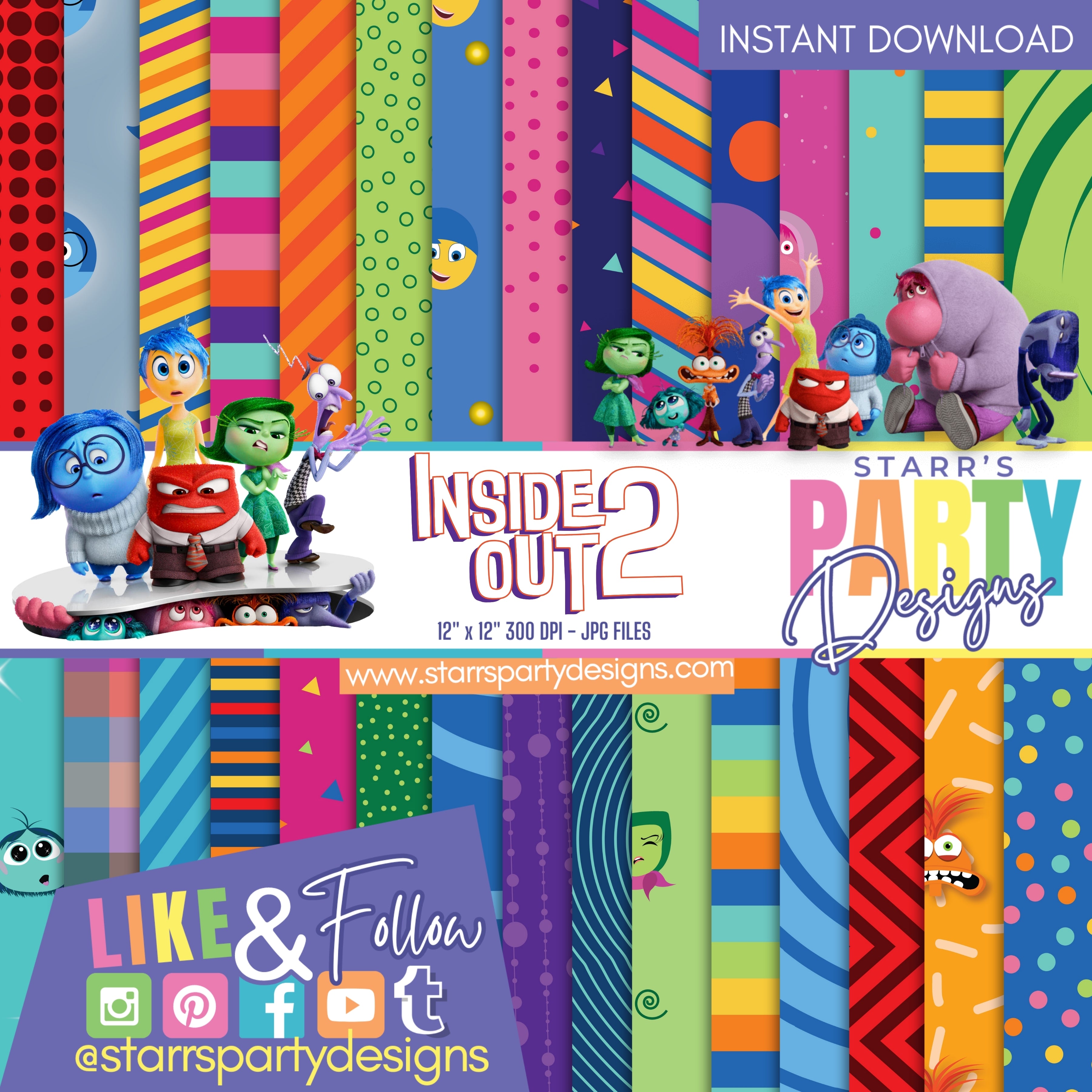 INSIDE OUT 2 PAPER PACK 1 – Starr's Party Designs