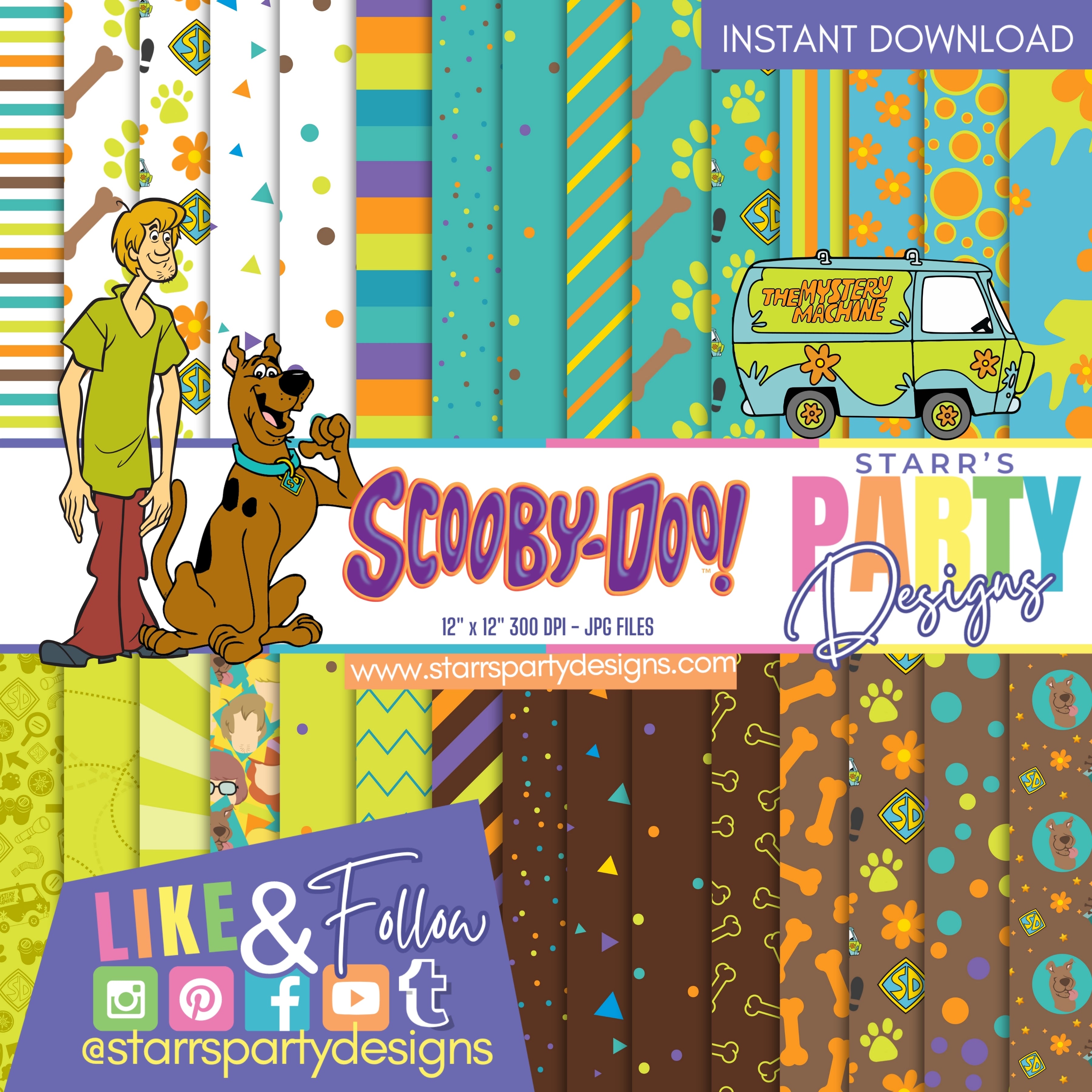 SCOOBY DOO PAPER PACK 2 – Starr's Party Designs