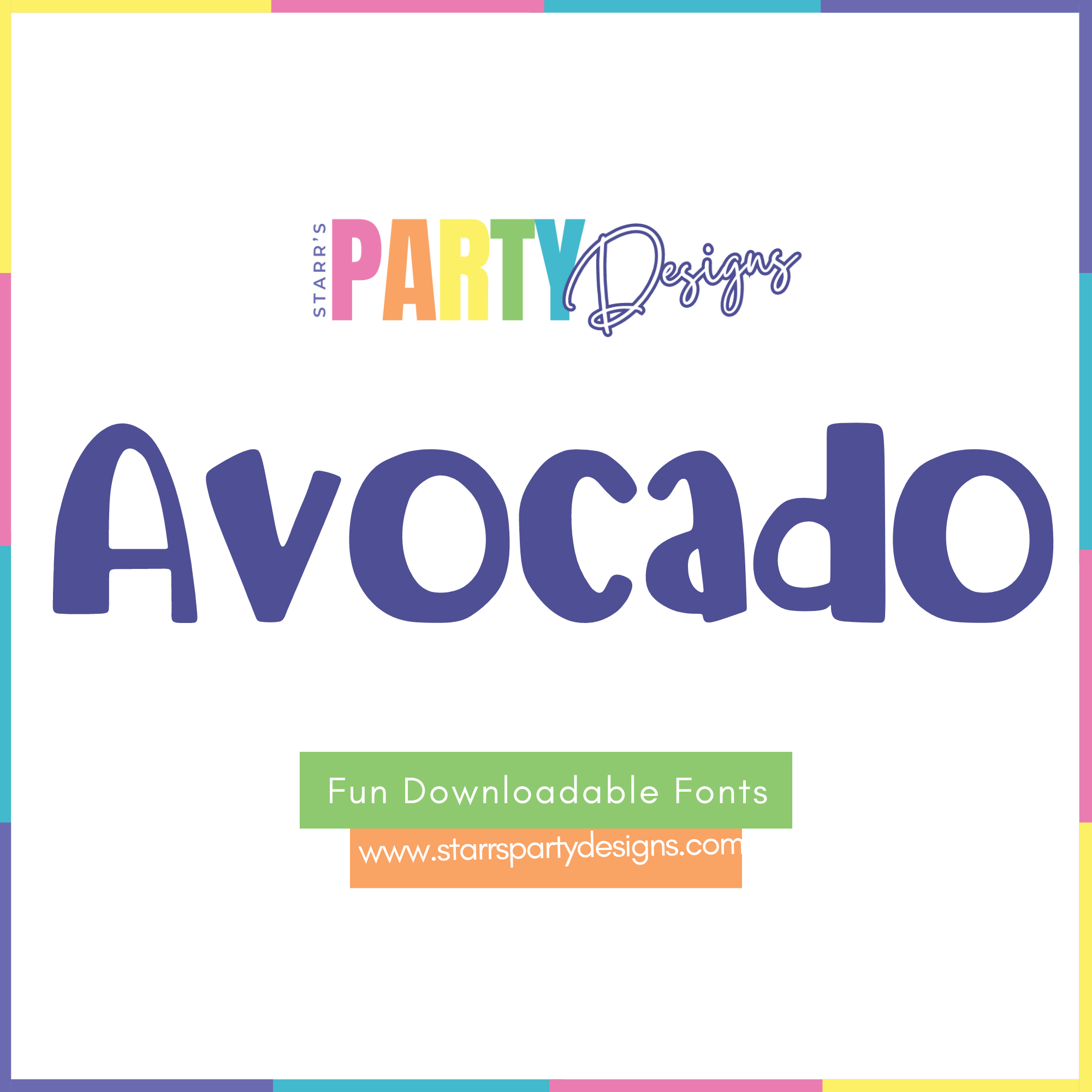 AVOCADO FONT – Starr's Party Designs