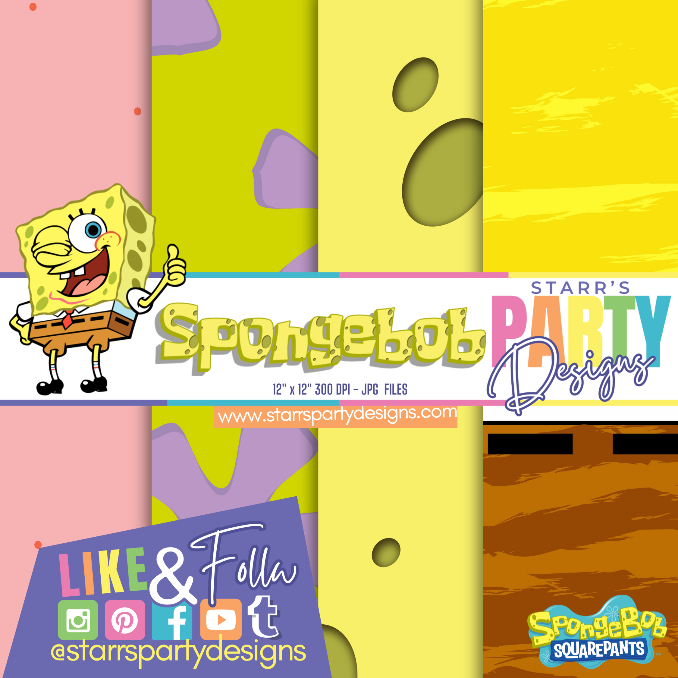SPONGEBOB PAPER PACK 2 – Starr's Party Designs