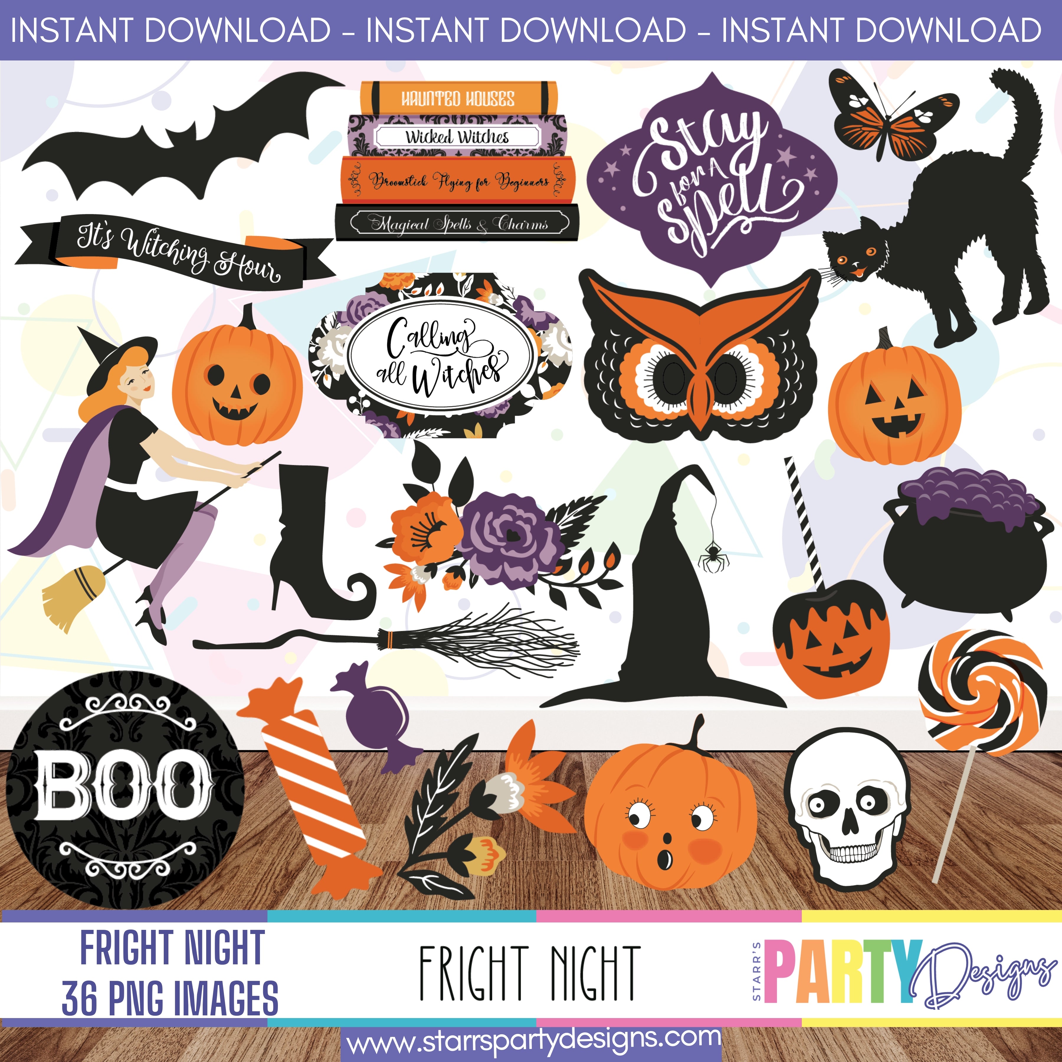 FRIGHT NIGHT PNG IMAGES – Starr's Party Designs