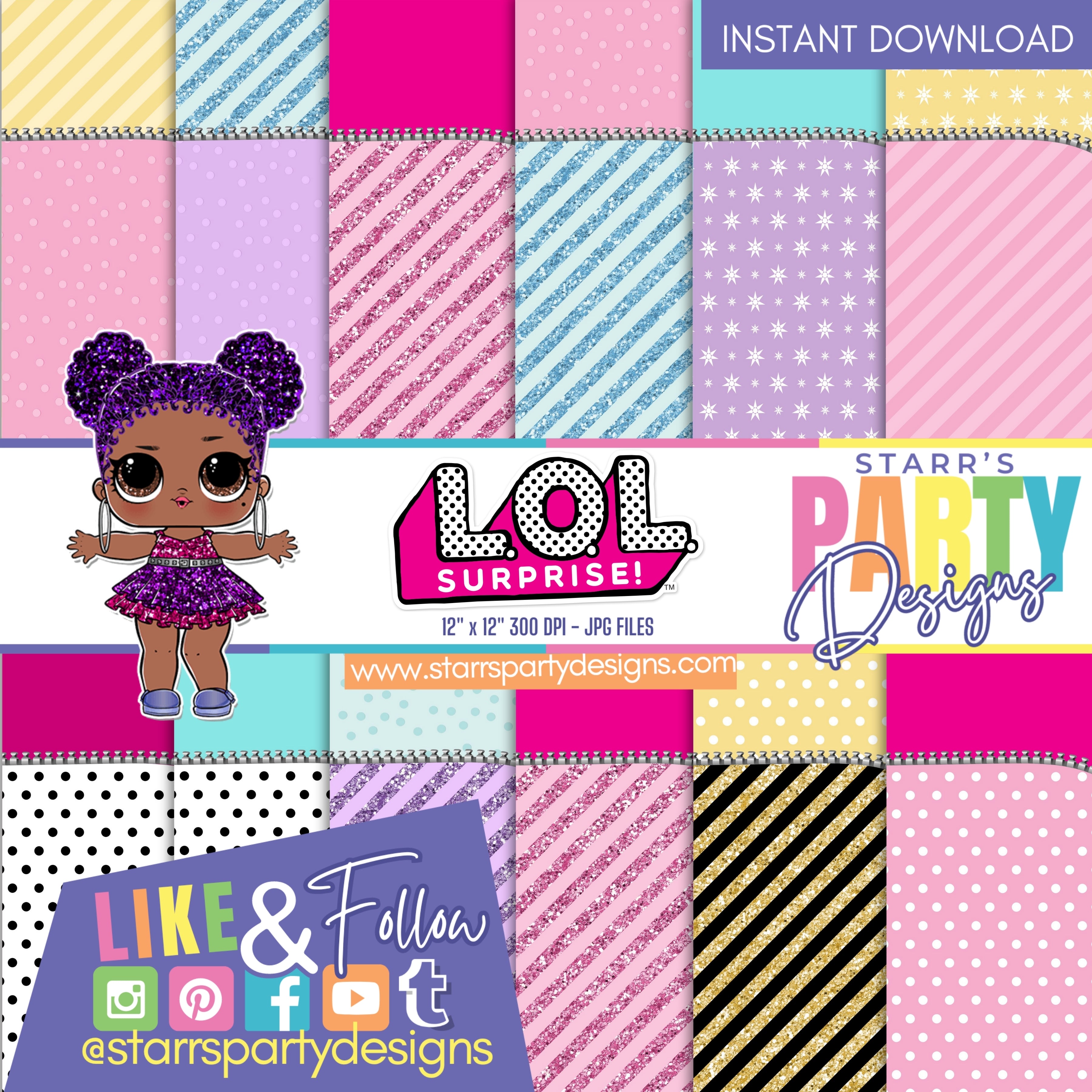 LOL DOLLS PAPER PACK 3 – Starr's Party Designs