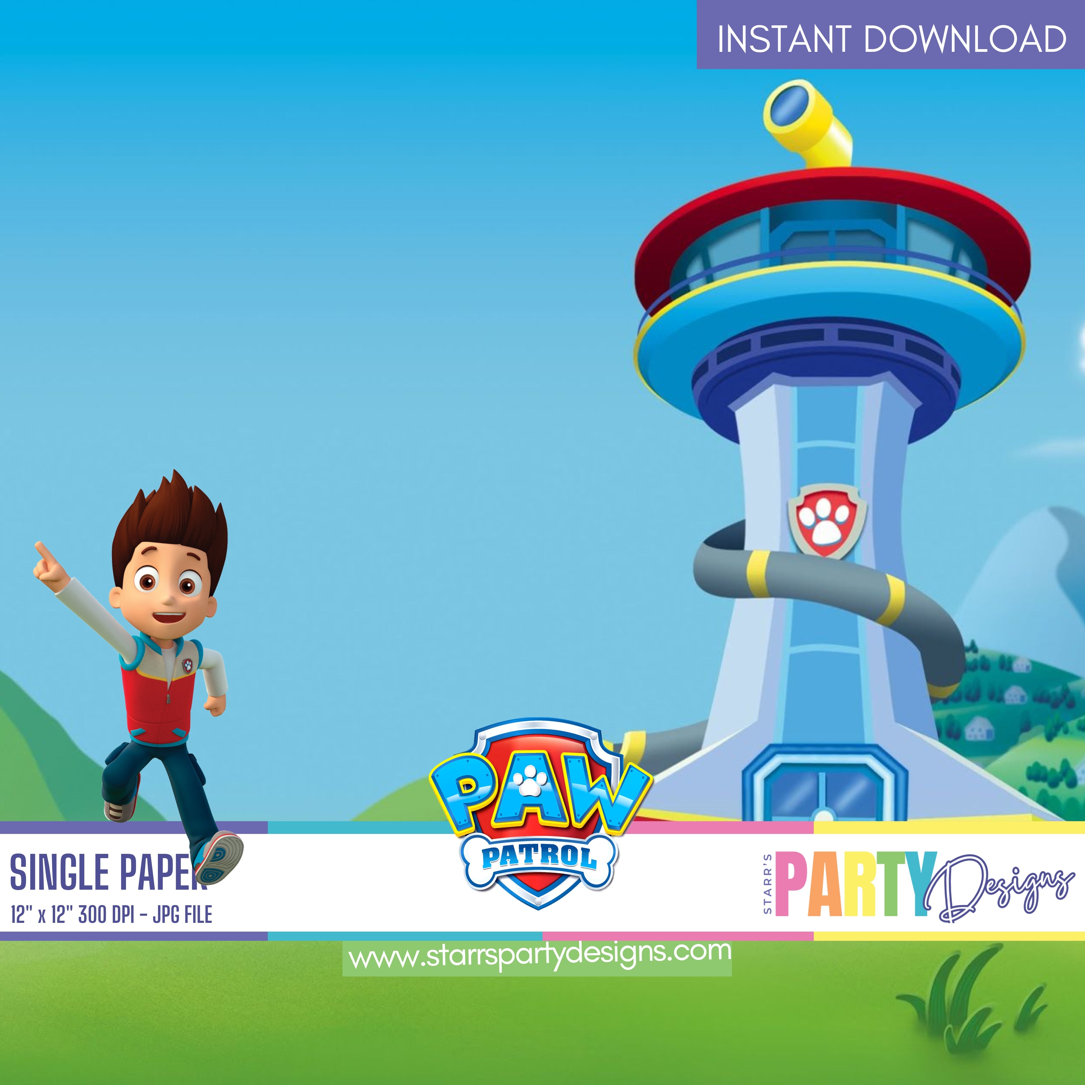 PAW PATROL SCENE DIGITAL PAPER – Starr's Party Designs