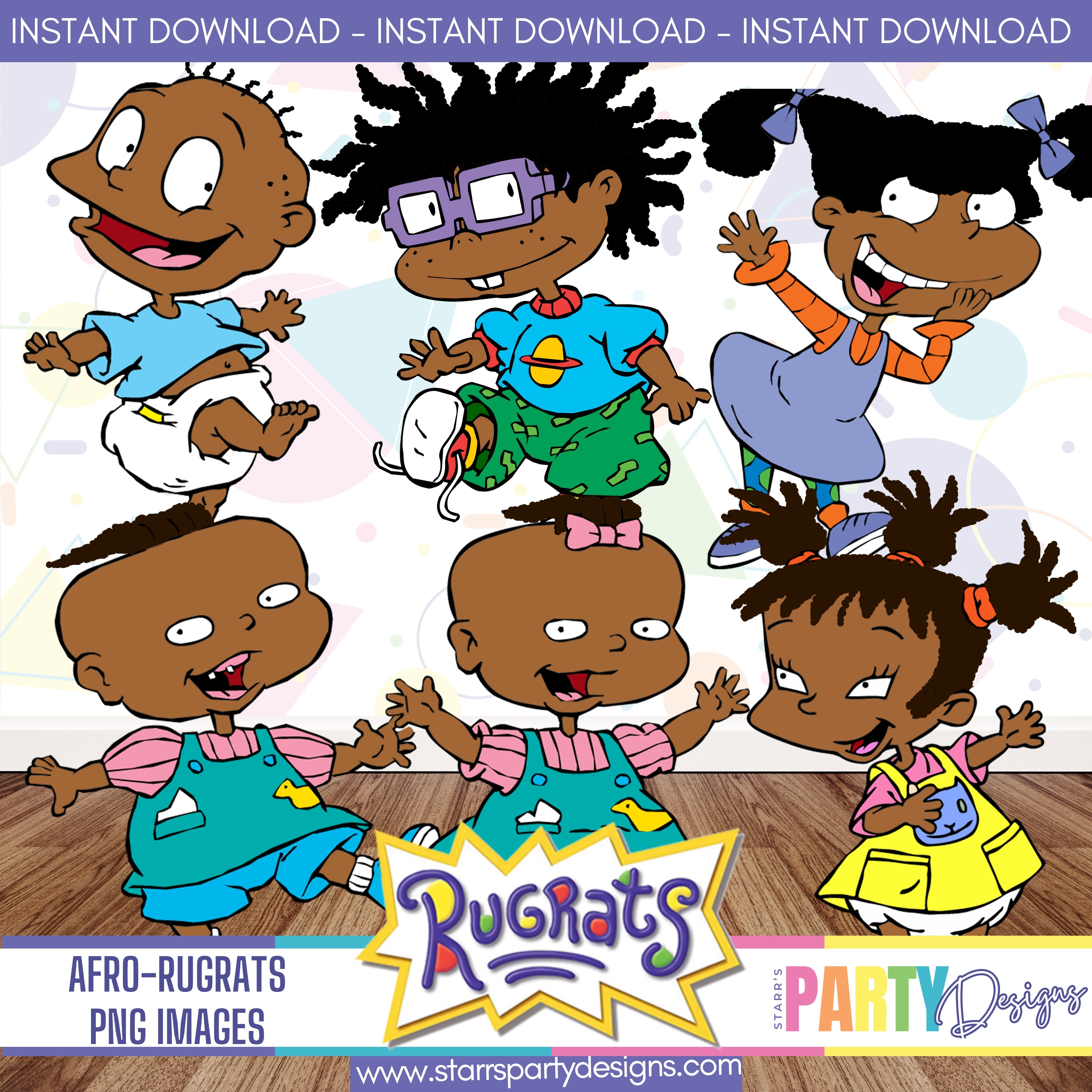 IMÁGENES PNG DE AFRO RUGRATS – Starr's Party Designs