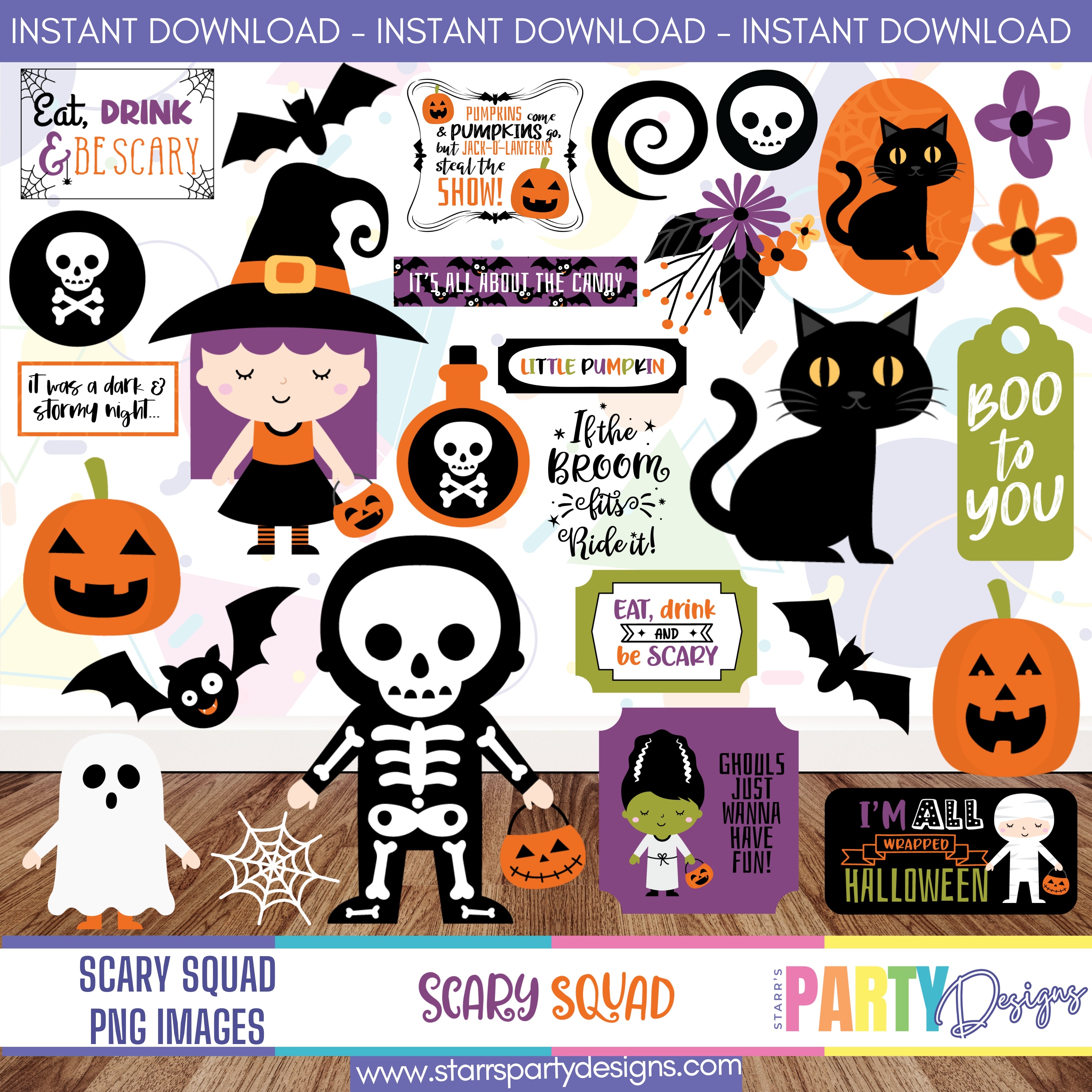 SCARY SQUAD PNG IMAGES – Starr's Party Designs