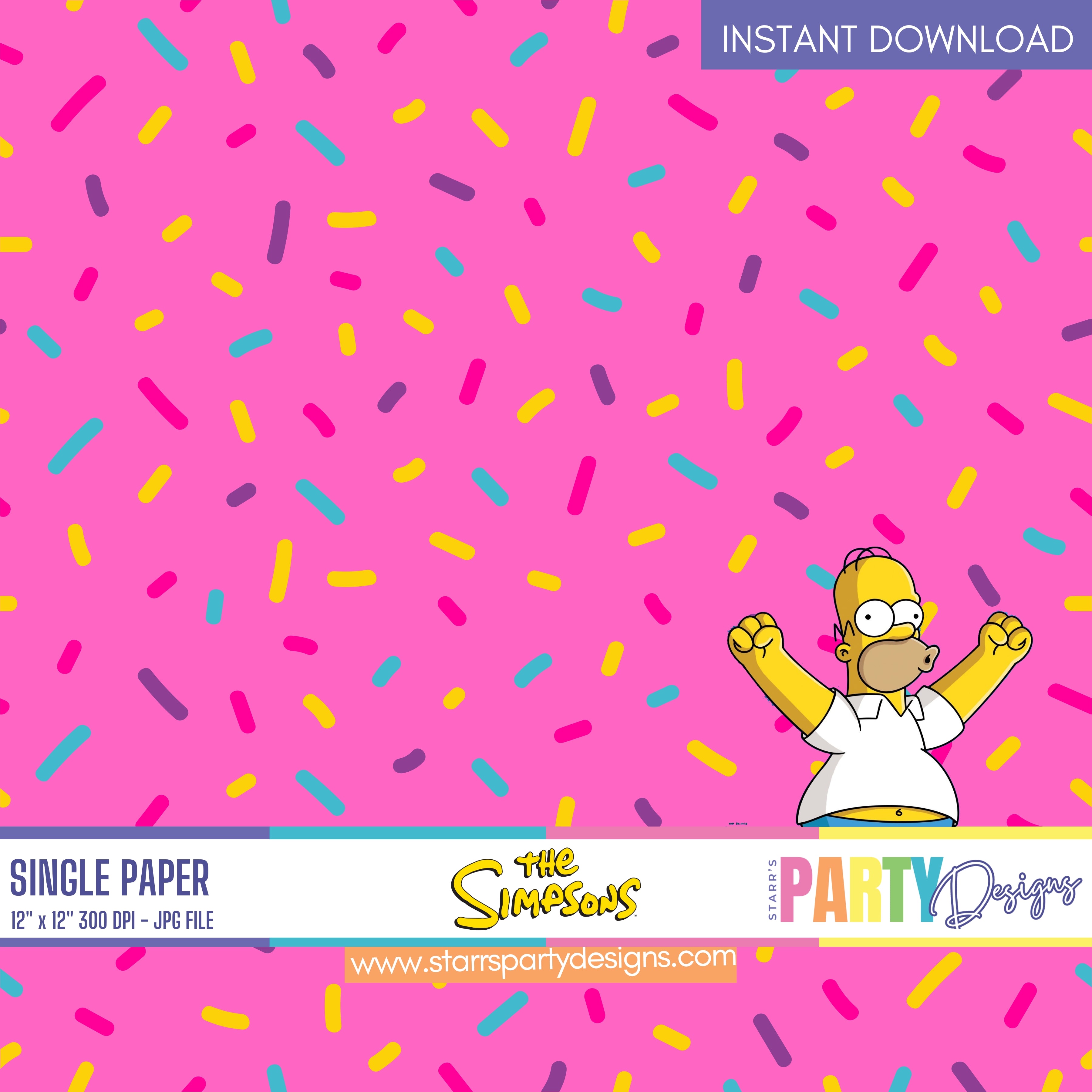 THE SIMPSONS DIGITAL PAPER 2 – Starr's Party Designs