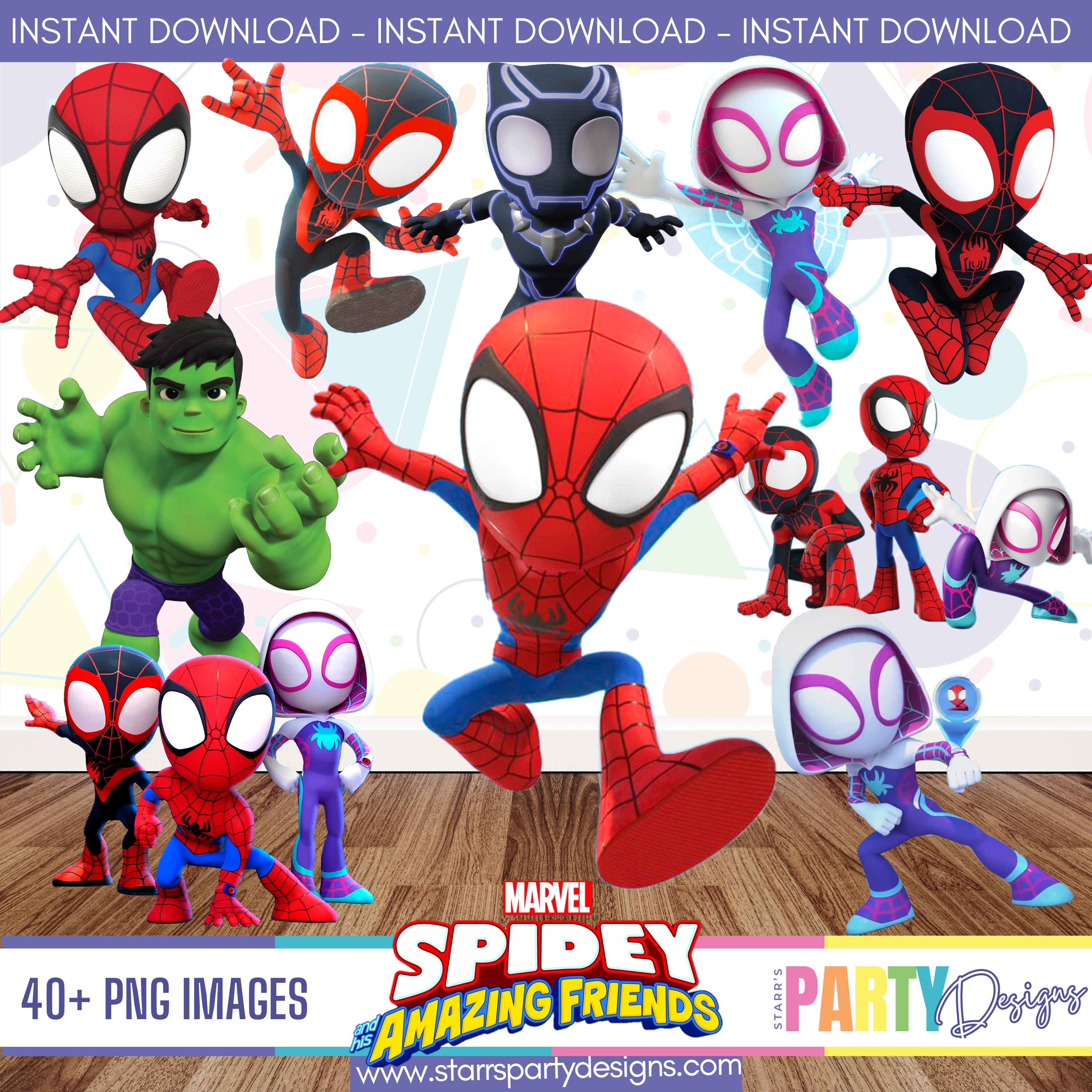 IMÁGENES PNG DE SPIDEY Y SUS INCREÍBLES AMIGOS – Starr's Party Designs