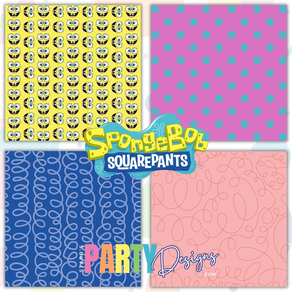 SPONGEBOB BOY PAPER PACK – Starr's Party Designs