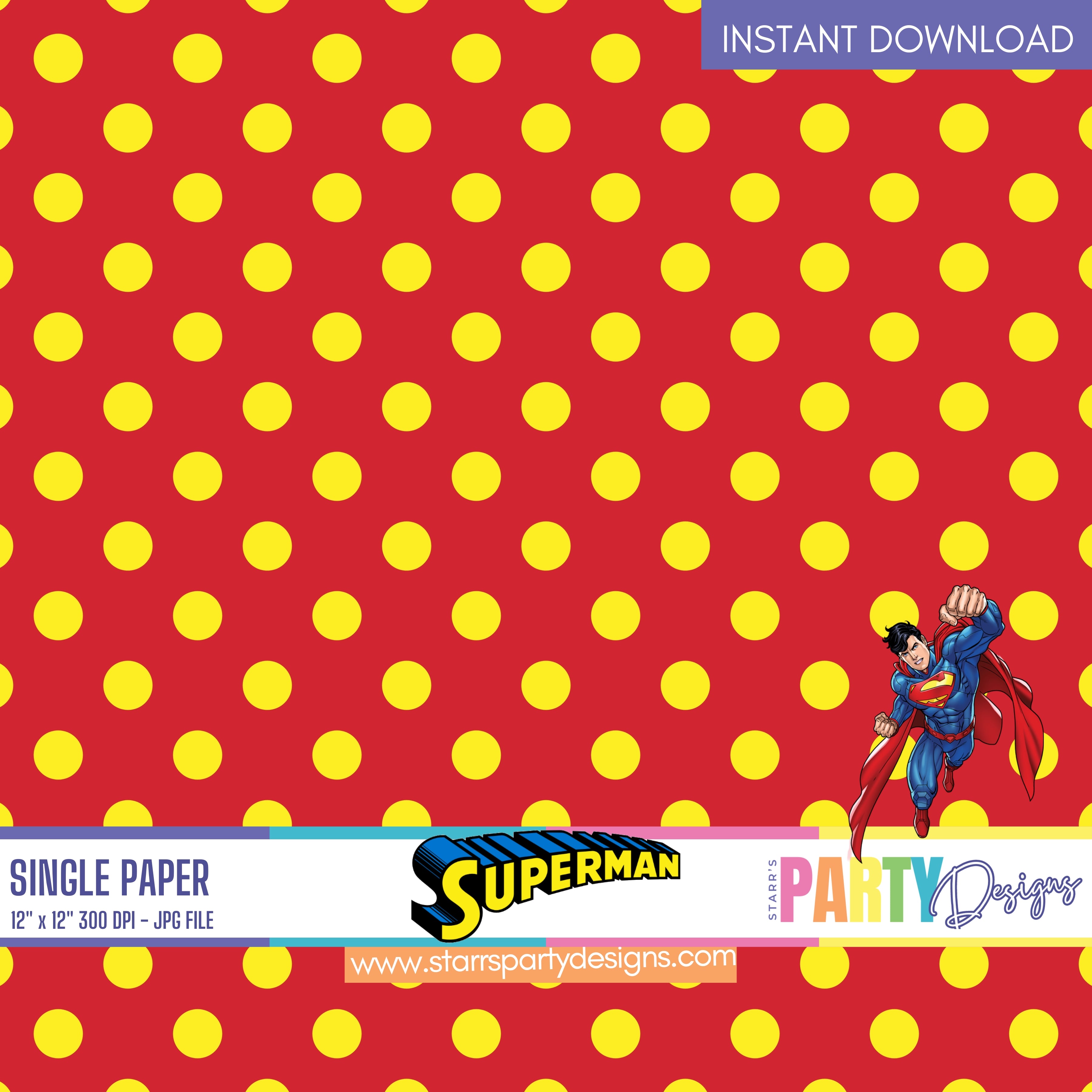 SUPERMAN DIGITAL PAPER 3 – Starr's Party Designs